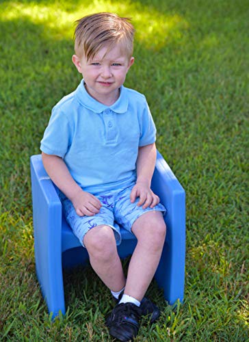 Children's Factory 3-in-1 Cube Chair for Kids, Flexible Seating Classroom Furniture, 1-Pack, Sky Blue