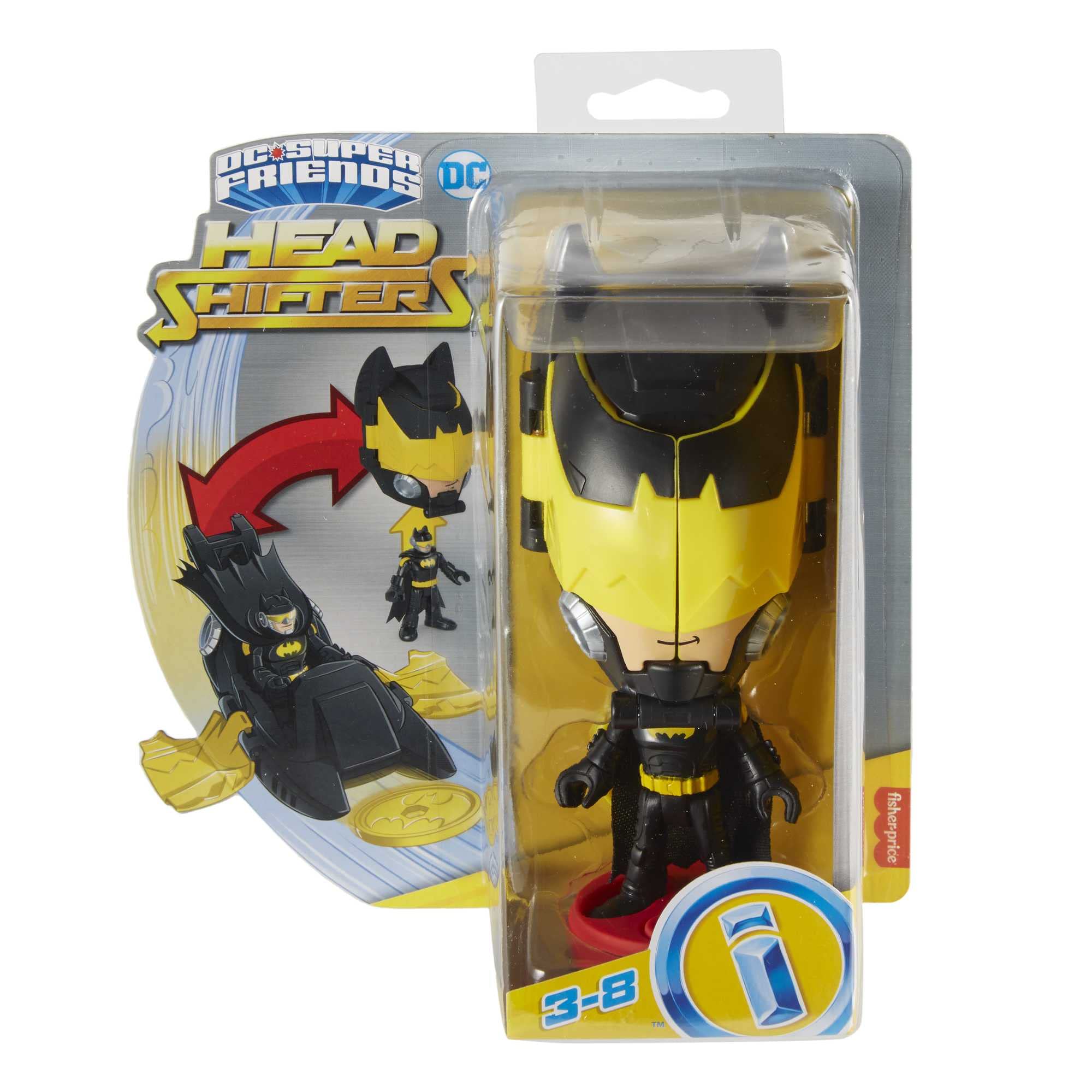 Fisher-Price Imaginext DC Super Friends Batman Toy Head Shifters Batwing & Figure Set for Preschool Pretend Play Kids Ages 3+ Years