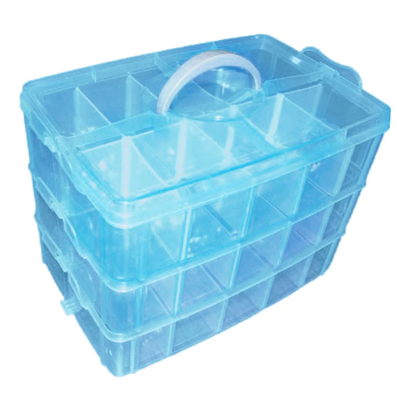 Amosfun 2pcs 30 Compartment child jewelry tool cosmetic tool storage containers collection box large bead Storage Box 3 tier storage container 30 grids organizer container