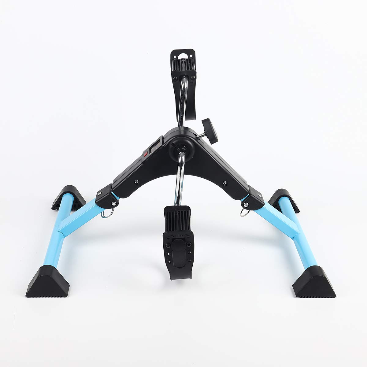Ahmed Folding Under Desk Bike Pedal Exerciser for Arm/Leg Medical Fitness Exercise Bike Mini Portable Home Workout (Blue)
