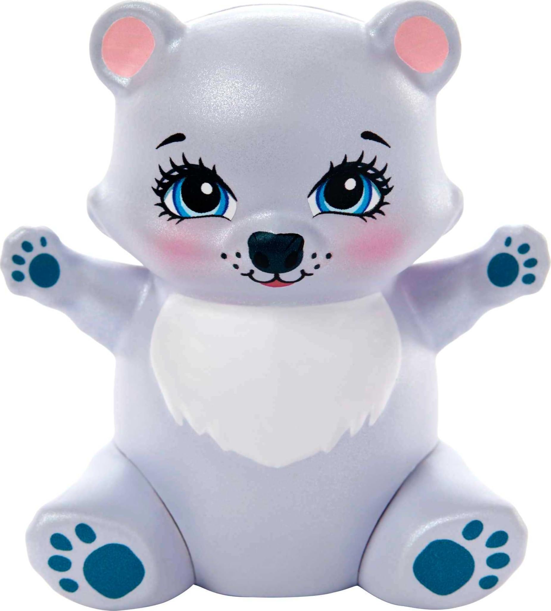 Enchantimals Family Set with Pristina Polar Bear Small Doll & 3 Animal Sibling Figures, Snowy Valley Toy Collection
