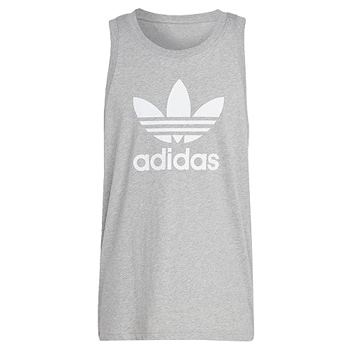 adidas Originals Men's Adicolor Classics Trefoil Tank Top, Medium Grey Heather, 3X-Large