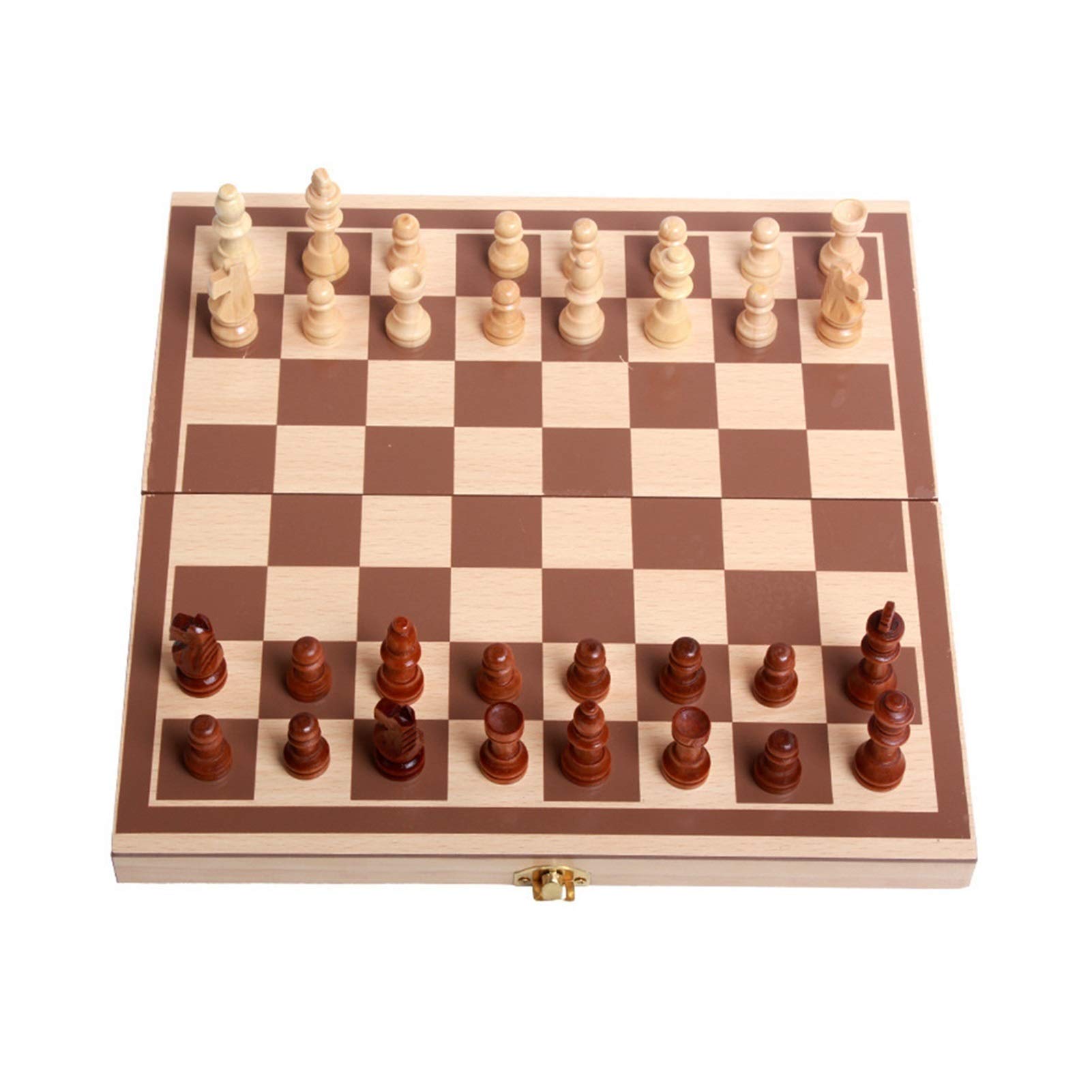 ATAAY Folding Board International Chess Game Pieces Set Collection Portable Board Game International Chess Pieces