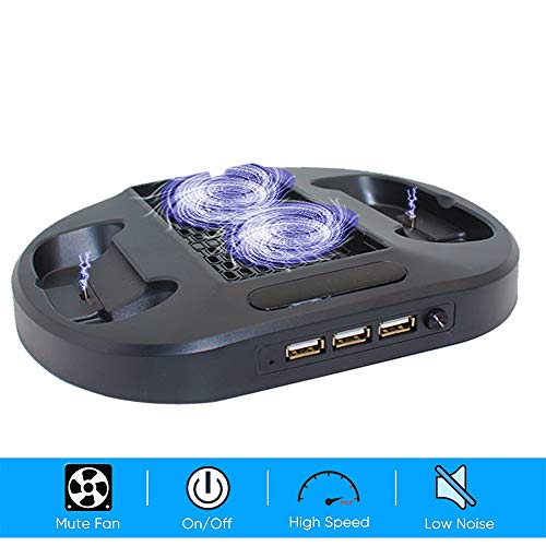 Arlea Vertical Stand with Cooling Fan, for Xbox Series S Console, Fast Cooling, Safe and Quiet, with Dual Controller Charger Ports and 3 USB HUB