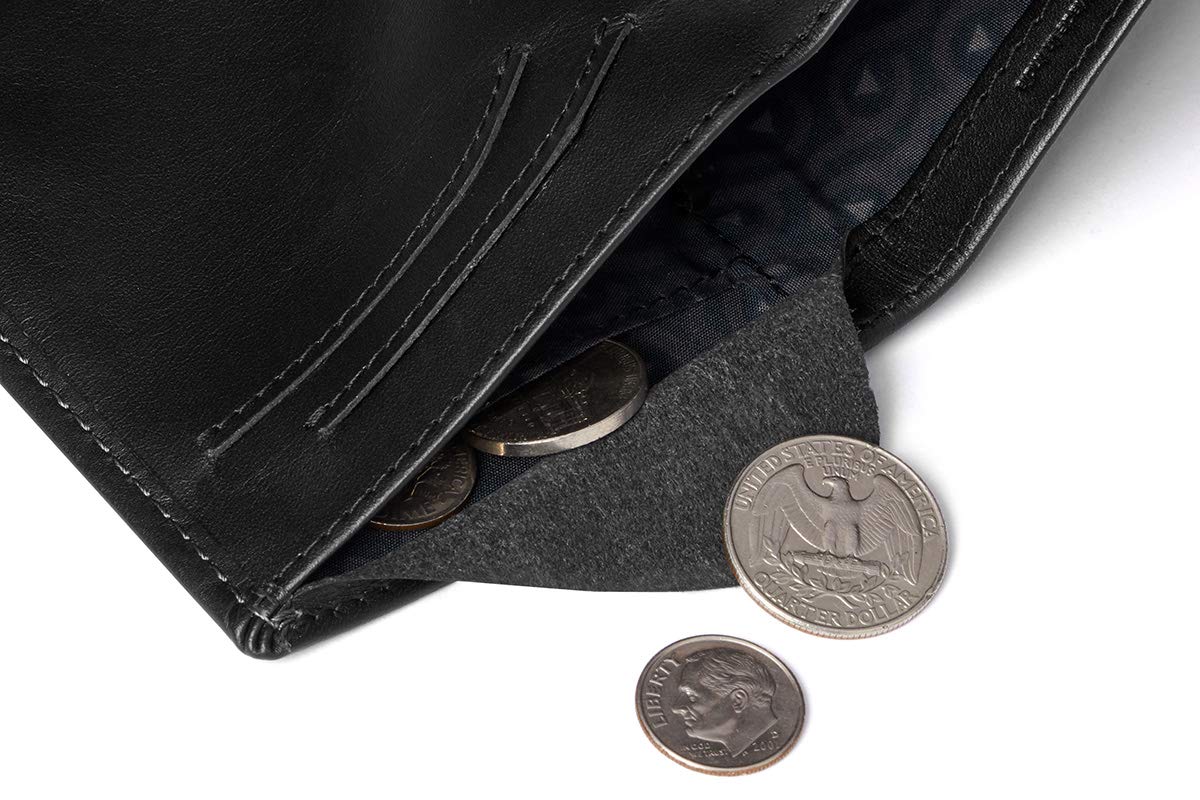 Bellroy Note Sleeve, Slim Leather Wallet, RFID Editions Available (Max. 11 Cards and Cash) - CharcoalCobalt