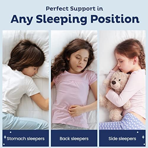 Snuggle-Pedic Toddler Pillow for Travel & Camping - USA Made Shredded Memory Foam Pillows w/Cooling Cover - Kids Pillow