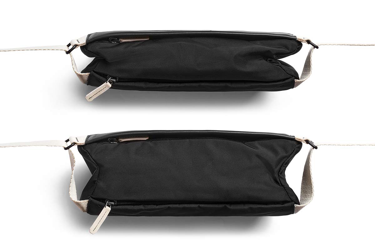 Bellroy Sling Mini Bag - Premium (Leather Crossbody Bag For Women, Men, 4L) - Black Sand
