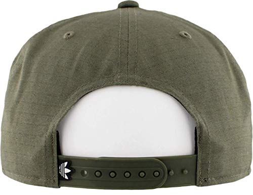 adidas Originals mens Plus Flatbrim Structured Men s originals trefoil chain snapback cap, Olive Cargo Ripstop, One Size US