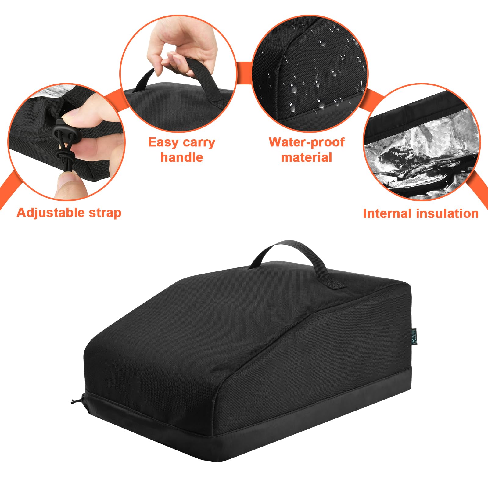 Beautyflier Ice Makers Cover Adjustable Countertop Appliances Ice Machine Cover Dust Dust Cover Protector, Ice Maker Not Included