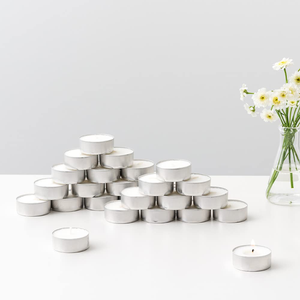 COCODOR Unscented Tealight Candles / 100 Pack / 4-5 Hour Extended Burn Time/Made in Italy, Cotton Wick, Scented Home Deco, Fragrance, Mother's day