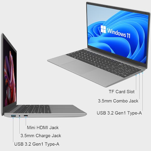 ApoloSign 15.6'' Laptop Computer, Quad-Core Intel Celeron N5095 Processors, 12GB DDR4, 512GB SSD, 1080P FHD Display, Windows 11 Laptops Computers, Ultra Slim, 170° Open AngleI, Long Battery Life