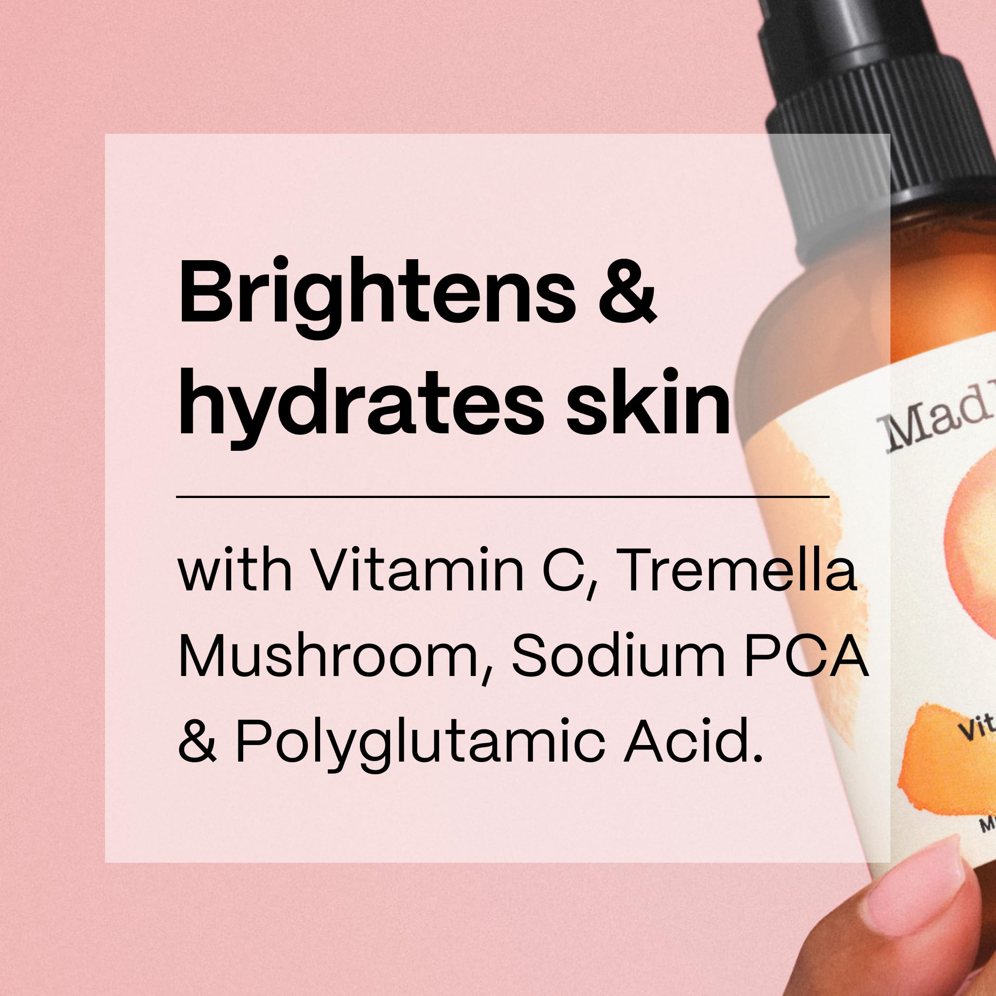 Mad Hippie Vitamin C Toning Mist – Skin-Brightening Toner for Face, Vitamin C Facial Mist Hydrating Spray, 4 Oz