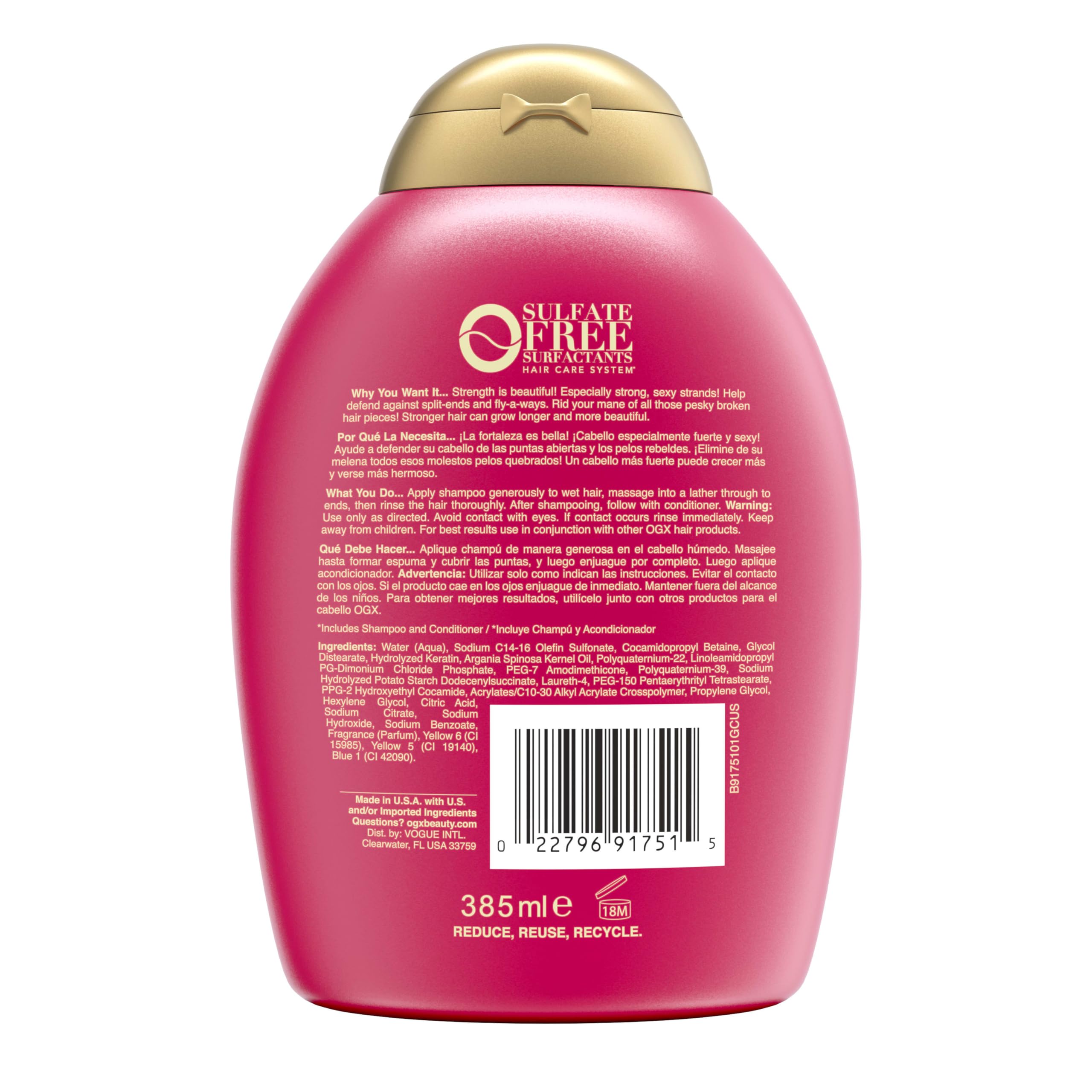 OGX Organix Anti-Breakage Keratin Oil Shampoo, 385ml