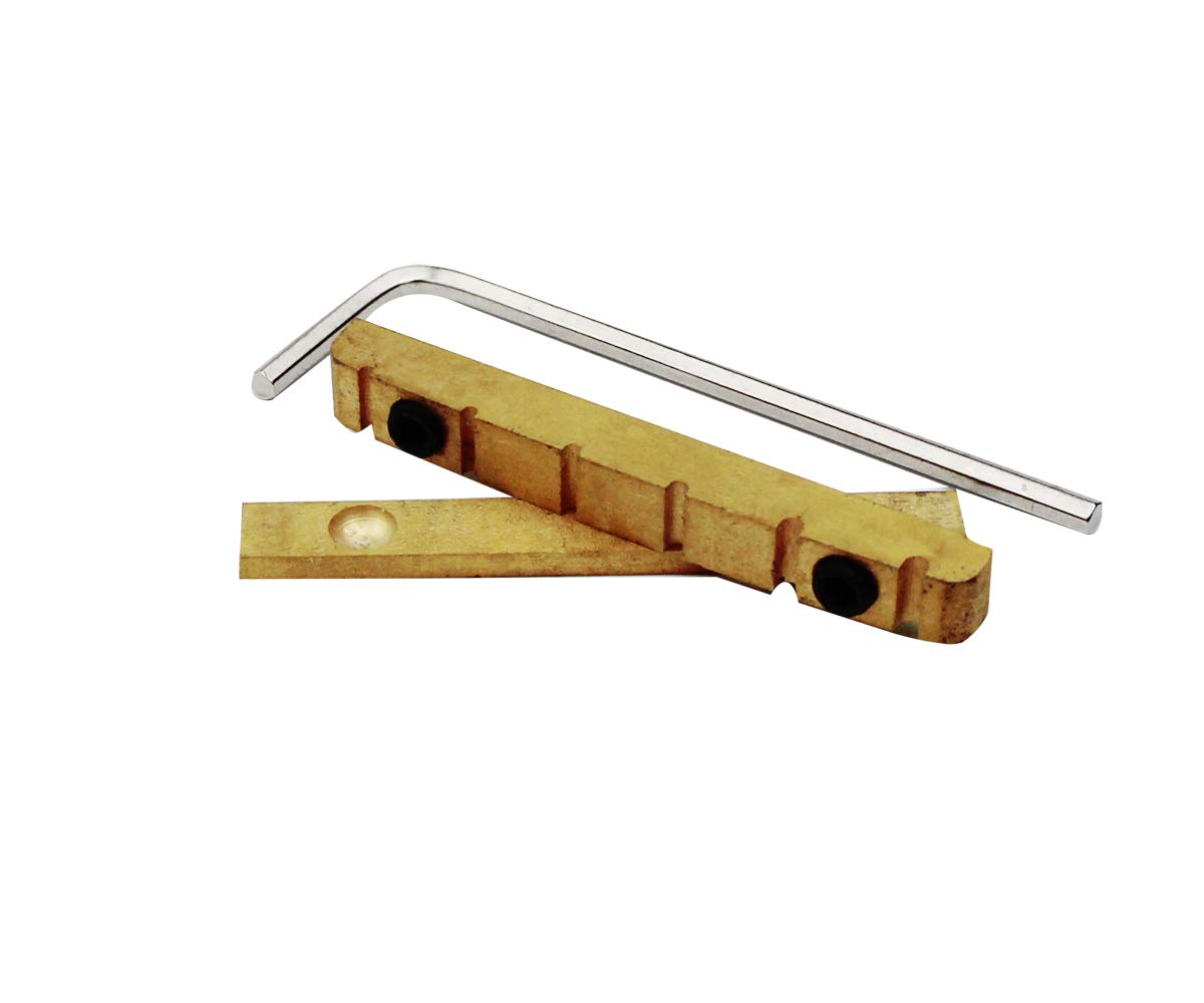 Guyker 43mm Adjustable Guitar Nut - Bell Brass Nut (43 x 5mm) Split Regulation Replacement Parts Compatible with Gibson Les Paul LP Style Guitar
