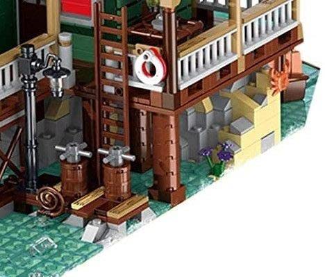 General Jim's Realistically Detailed Fisherman Harbortown Series City Modular Buildings 3452 Piece Three Level Lighthouse Construction Suite Building Blocks Toy Bricks Set for Adults and Teens