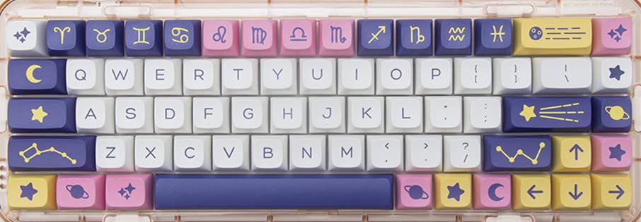 Benemate Constellation Keycaps, 104 + 29 Keycap Set, Dye-Sublimation PBT Keycaps, XDA Profile Custom Keycaps for DIY Cherry MX Mechanical Gaming Keyboards