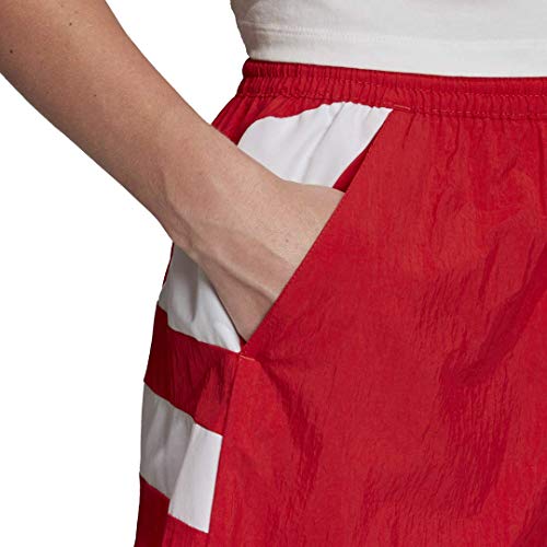adidas Originals Women's Large Logo Shorts, Lush Red/White, 2XS