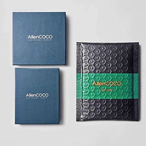 AllenCOCO 925 Silver Stud Earrings with Screw Back, Round cut Cubic Zirconia Solitaire Studs With Gift Box