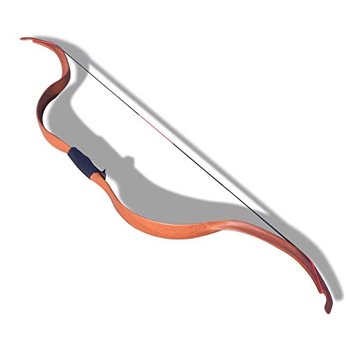 AMEYXGS Traditional Recurve Bow Hunting 20lbs Longbow Detachable Archery Mongolian Horsebow for Beginner Archery Recurve Bow (Camo)