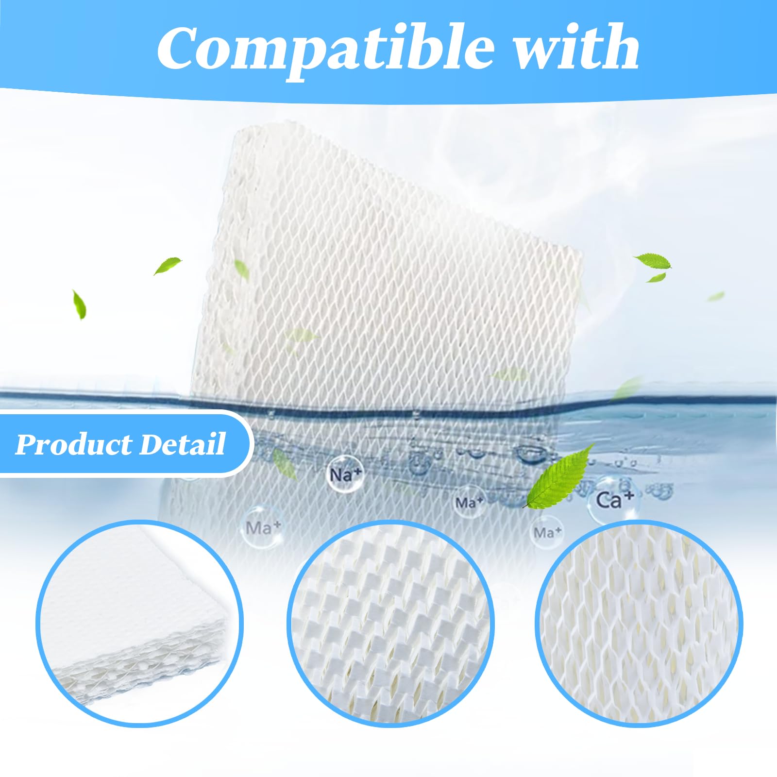 getalong HFT600 Humidifier Filter T Compatible for Honeywell HEV620 & HEV615 Series,Part HFT600T HFT600PDQ,6 Pack