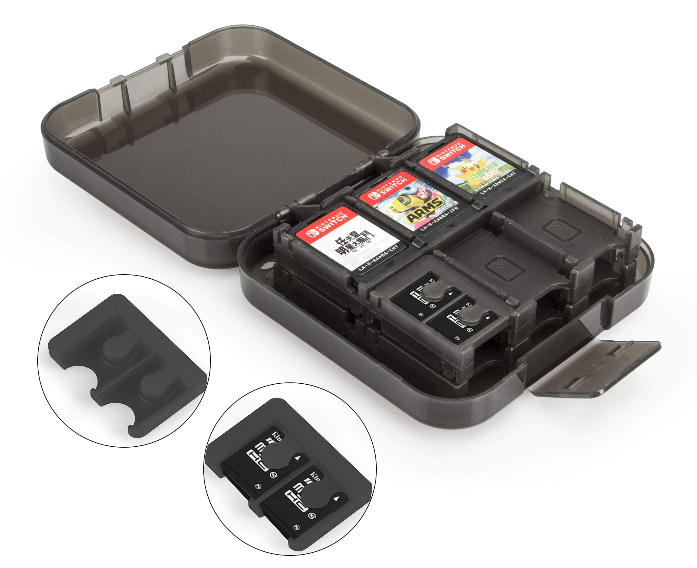 Amazon Basics Game Storage Case for 24 Nintendo Switch Games - 3.4 x 3.4 x 1 Inches, Black
