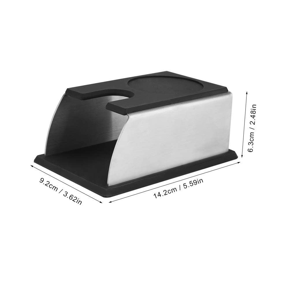 Coffee Tamper Stand,Stainless Steel AntiRust Barista Tool Tamping Holder Shelf,Coffee Powder Seat Cushion Stand Rack,Coffee Tampers Tool Accessory for Home,Coffee,Shop,Restaurant