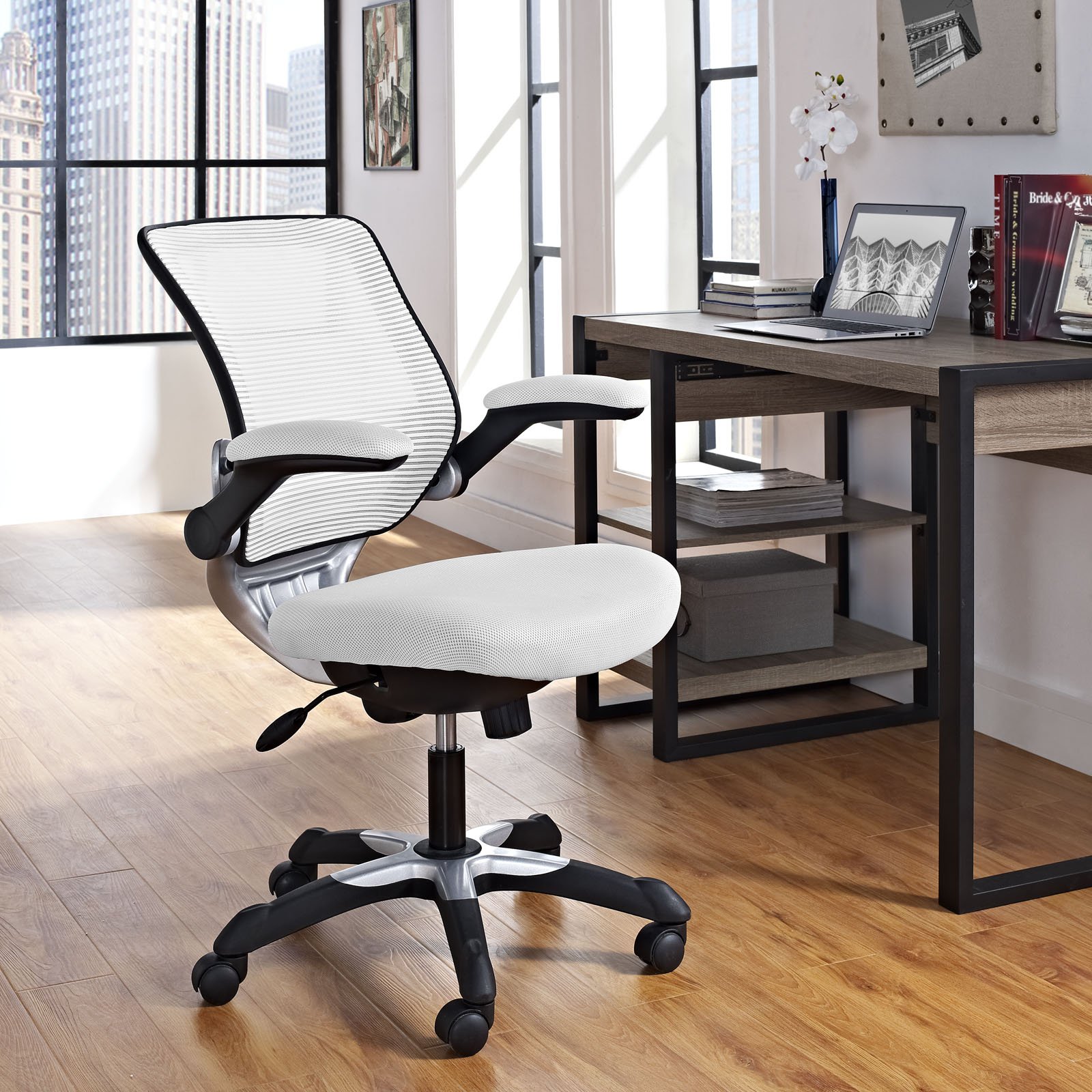 America Luxury - Chairs Contemporary Modern Urban Designer Home Business Office Furniture Work Desk Chair White Fabric