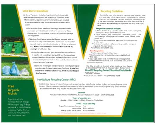 City of Plantation Clear Recycling Bags