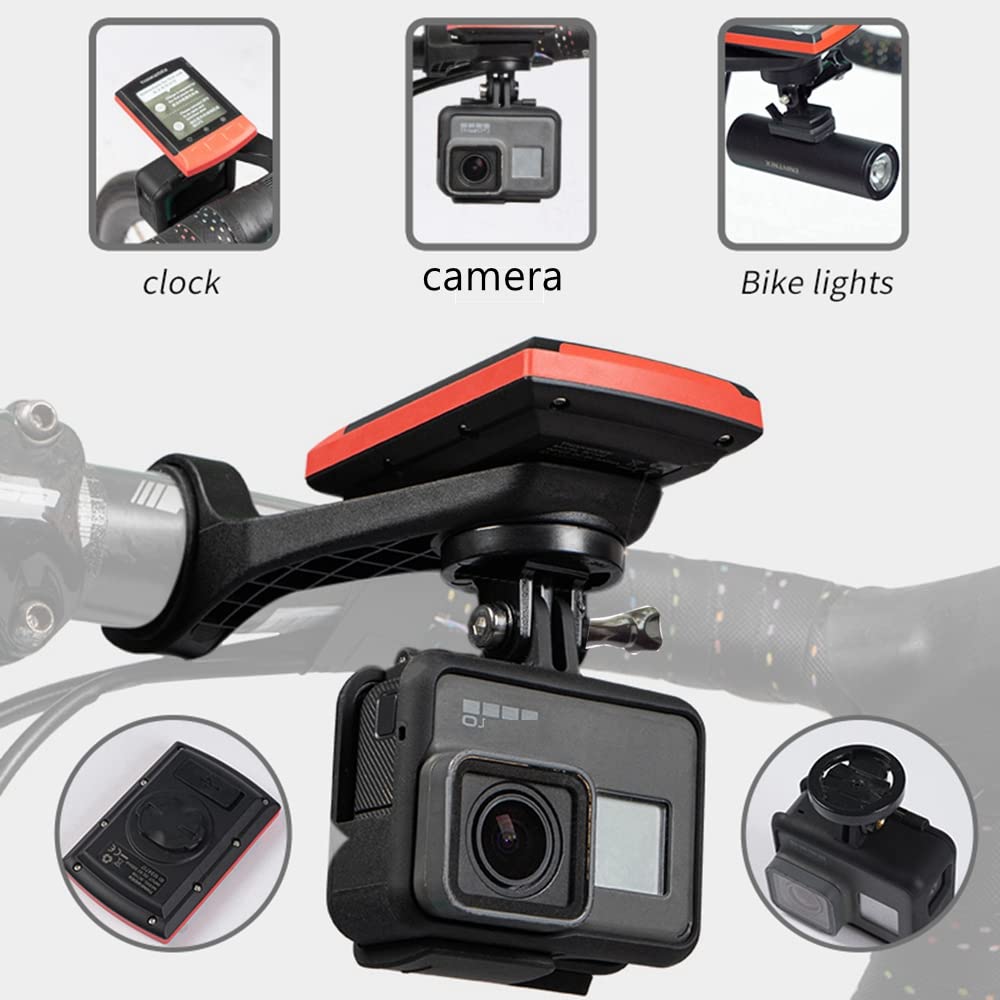 AromaHome Bike Out Front Computer Mount for Specialized with Quick Lock Seat for Gopro,Bicycle Code Meter Bracket + Adapter for Gopro,Accessories Odometer Holder for Garmin XOSS Bryton Magene IGPSPORT