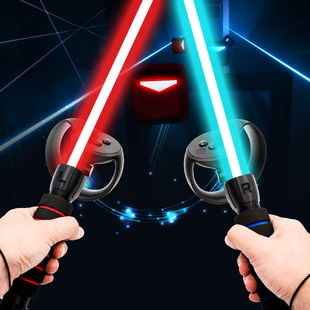 AMVR Dual Handles Gamepad Stand for Oculus Rift Controllers Playing Beat Saber Game ( Just Work for Oculus Rift CV1 Controllers)