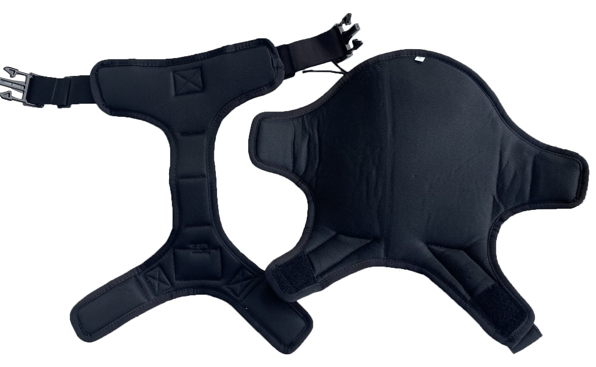 Albcorp Tactical Dog Vest Harness – Military MOLLE Modular System - No-Pull Service Dog Vest with Front Leash Clip with Hook & Loop Panels, Padded Handle, Black, Extra Large