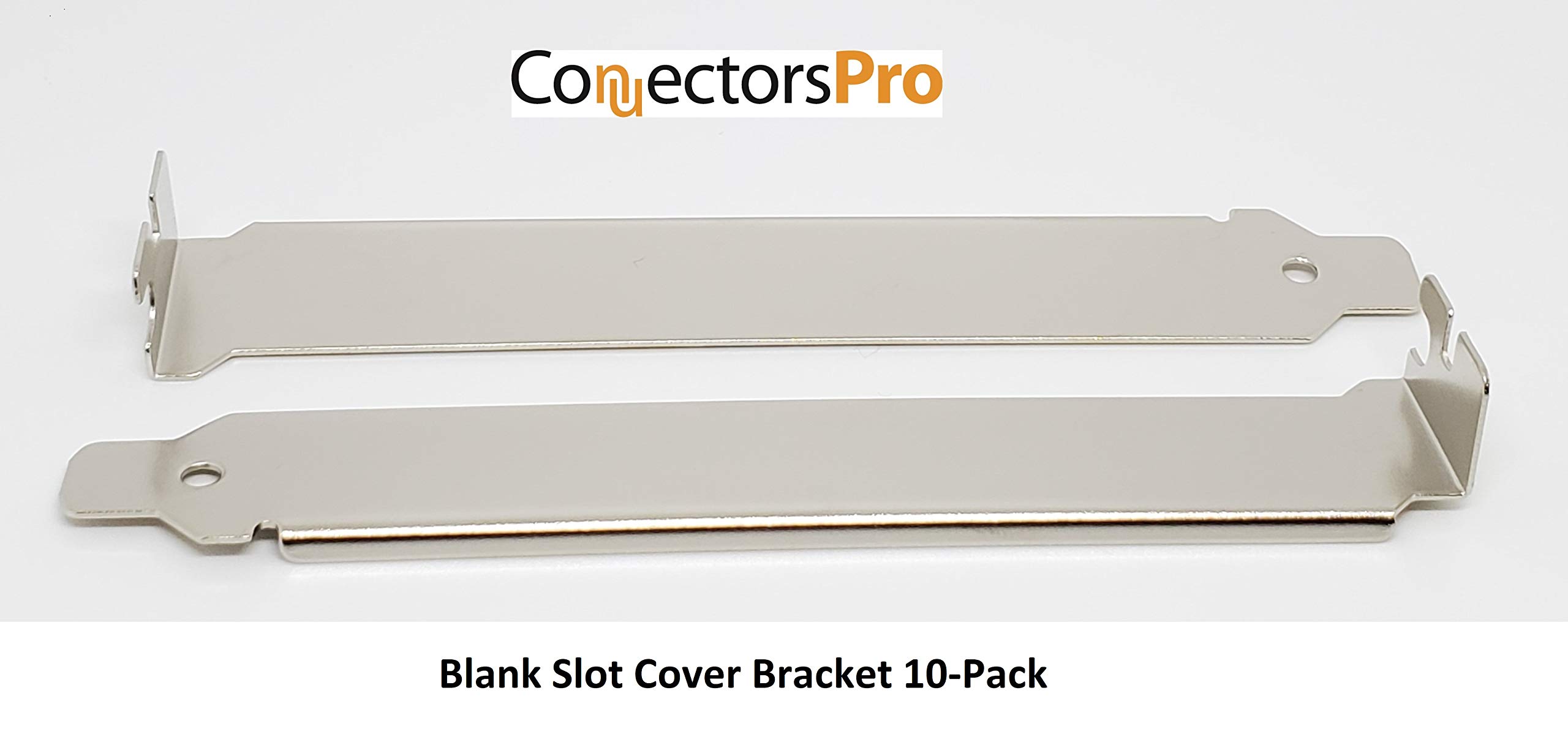 Pc Accessories - Connectors Pro 10-PK PC Computer Back Slot Cover 12cm Height & 2cm Width, PCI L Blank Stainless Steel Bracket, 10-Pack