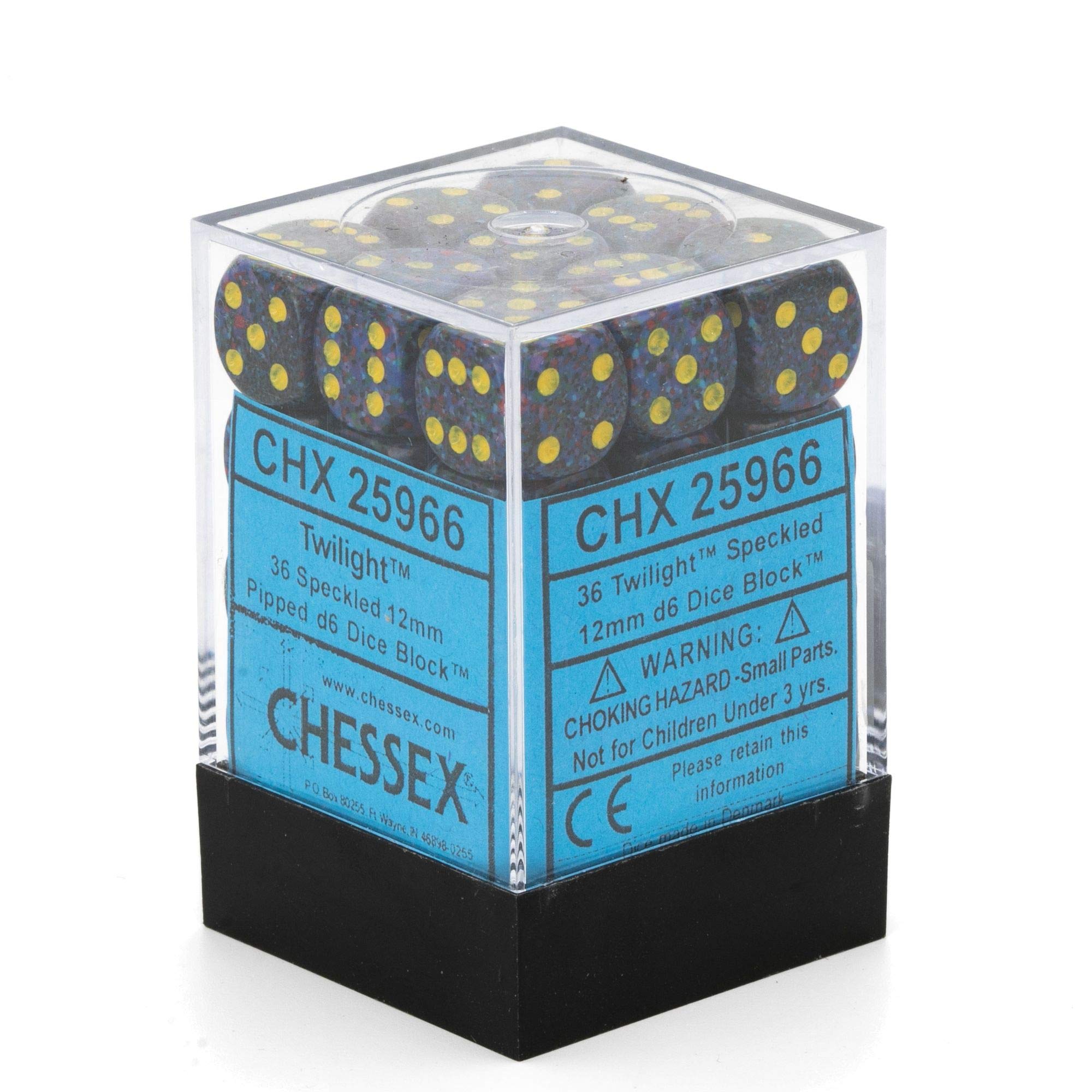 DND Dice Set-Chessex D&D Dice-12mm Speckled Twilight Plastic Polyhedral Dice Set-Dungeons and Dragons Dice Includes 36 Dice β D6