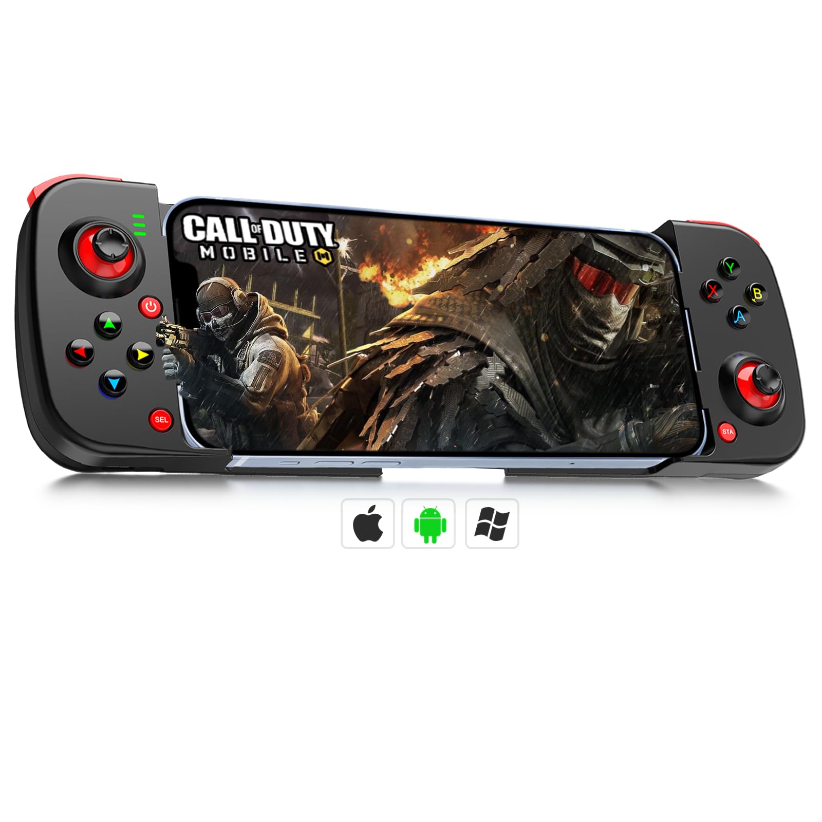 arVin Wireless Gaming Controller for iPhone Android PC Gamepad Joystick for iOS iPhone 15/14/13, iPad, Samsung Galaxy S23/S22/S21, Google Pixel, One Plus, Tablet, Call of Duty Mobile -with Back Button