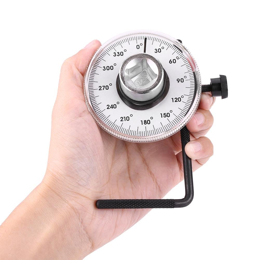 Adjustable Torsion Angle Gauge, Drive Angle Torsion Wrench Measure fits 1/2" Dr. Tools Ratchet/Torsion Wrench/Power Bar etc