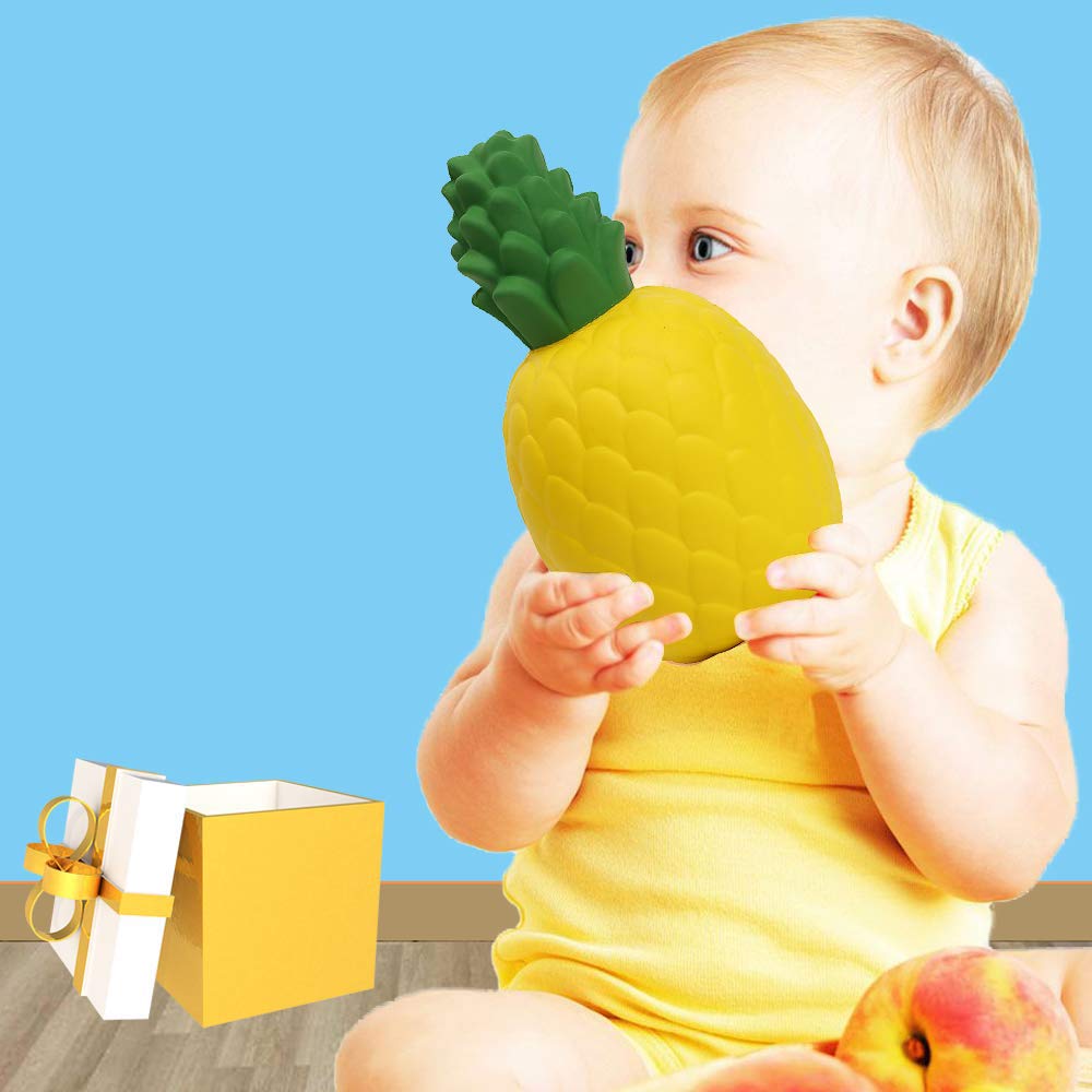 Anboor Squishies Jumbo Pineapple Slow Rising Kawaii Soft Giant Fruit Squishies Stress Relief Toy