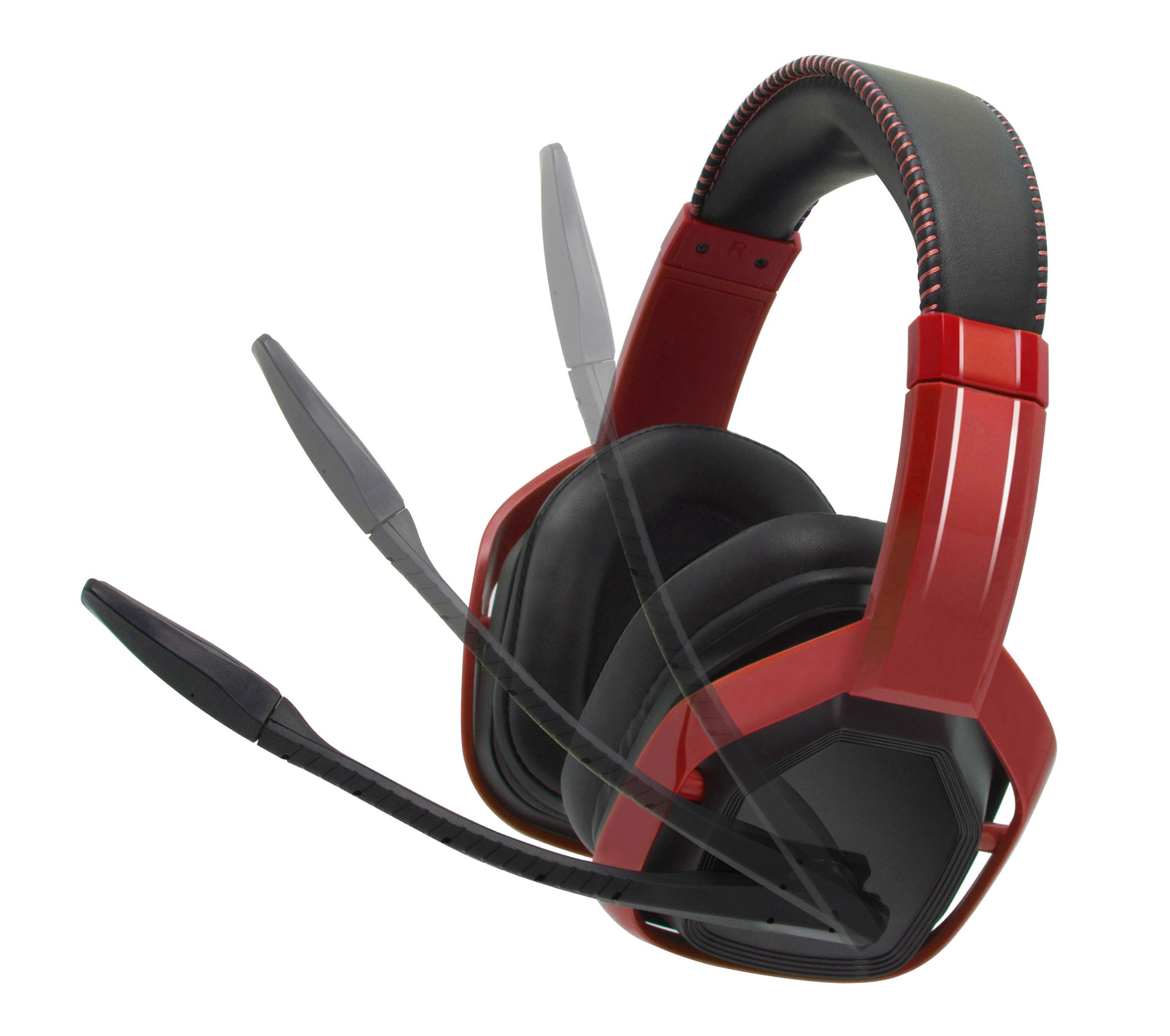 Amazon Basics Pro Gaming On Ear Wired Headset, Red