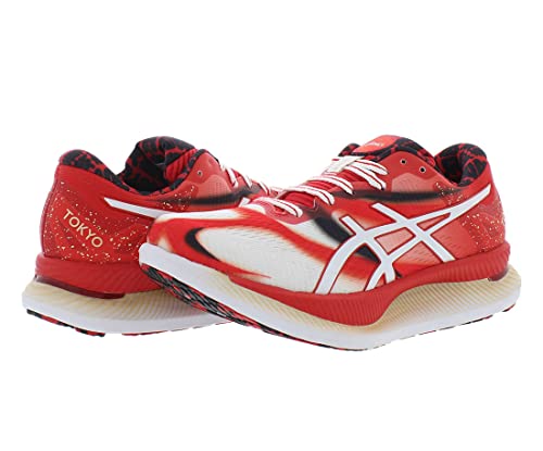 ASICS GlideRide Tokyo Womens Shoes Size 7, Color: White/Classic Red