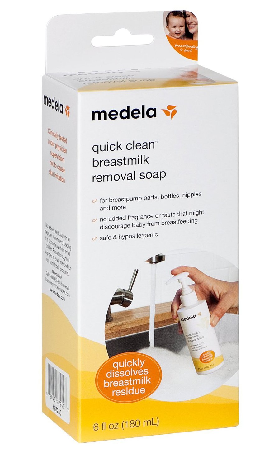 Medela Quick Clean Breast Milk Removal Soap, 6 Ounce (3 Pack)