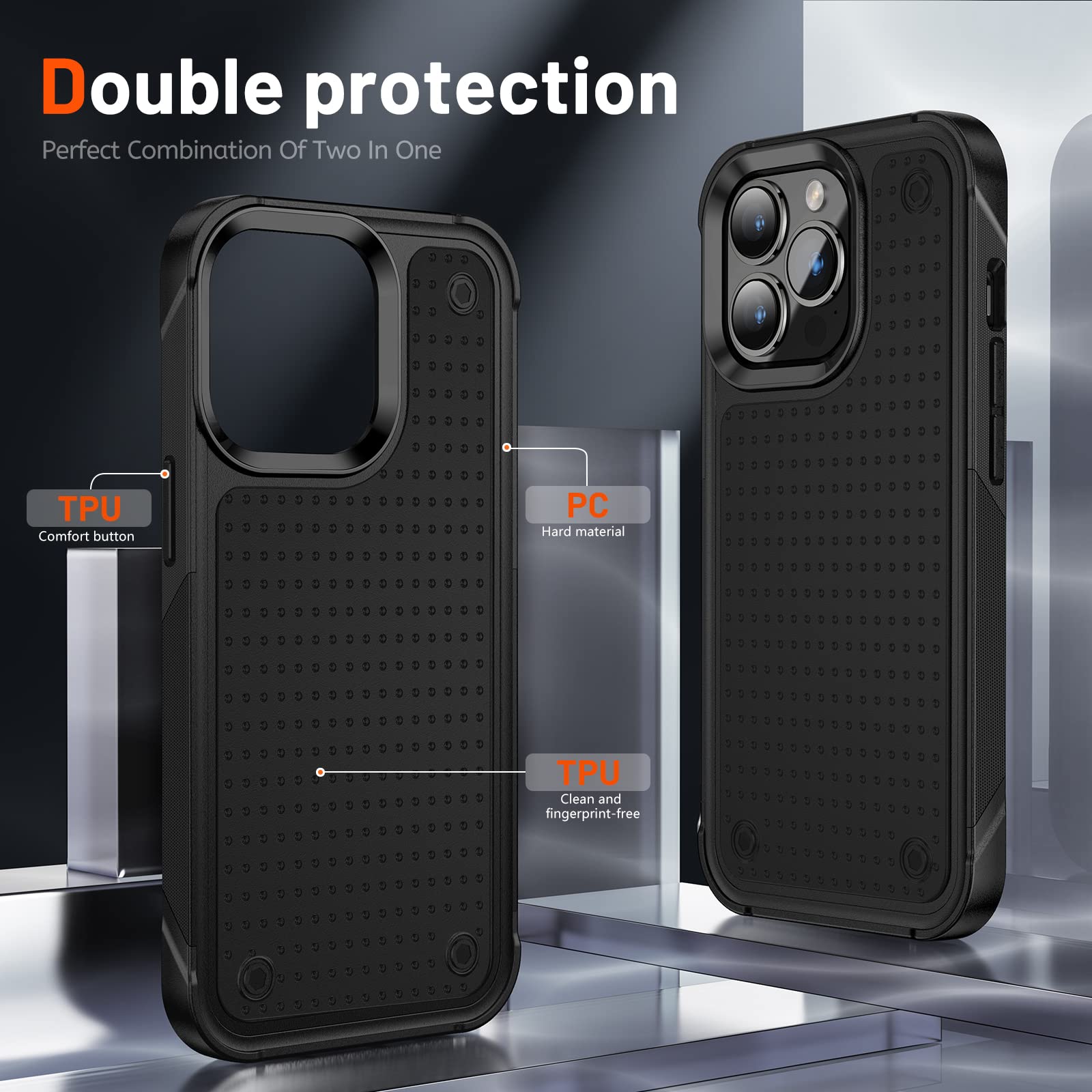 Asuwish Phone Case for iPhone 14 Pro Max 6.7 inch with Tempered Glass Screen Protector Cover and Cell Accessories Protective Slim iPhone14promax i Phone14Max Plus iPhone14 ProMax Women Men Black