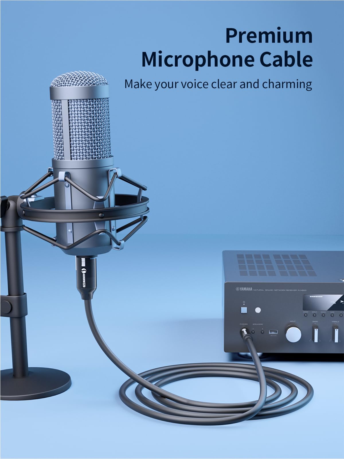 ANNNWZZD XLR to 1/4, TRS to XLR Cable, XLR Female to 1/4 for Guitar, Mixer, Speaker, Playing Live 6FT/2M