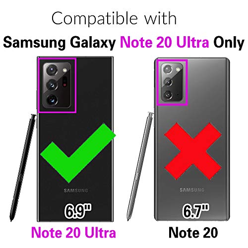 Asuwish Phone Case for Samsung Galaxy Note 20 Ultra Glaxay Note20 Plus 5G Wallet Cover with Screen Protector and Card Holder Stand Cell Gaxaly Notes 20Ultra Note20+ U + 20+ Twenty Not S20 Rose Gold
