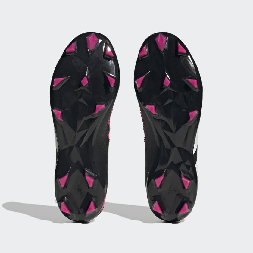 adidas Unisex Predator Accuracy.2 Firm Ground Soccer Shoe, Black/White/Team Shock Pink, 7.5 US Men