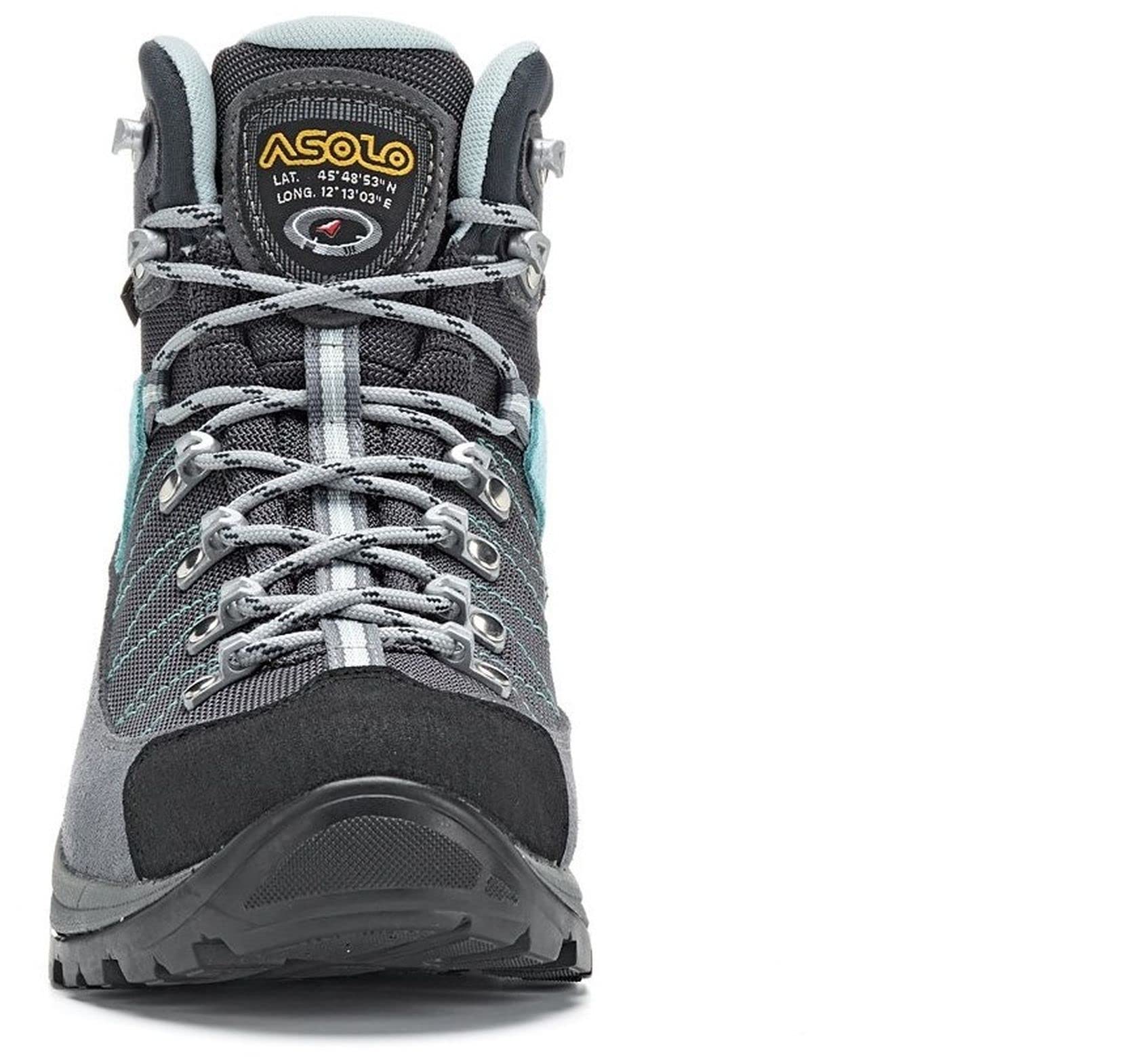 ASOLO Finder GV Hiking Boot - Women's Grey/Gunmetal/Pool Side 8