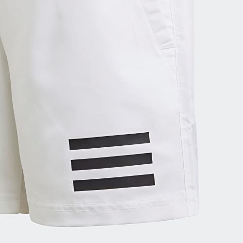 adidas unisex-child B Club 3-Stripes Shorts White/Black X-Large