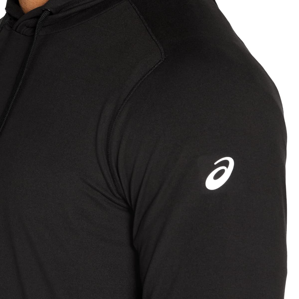 ASICS Men's Suede Jersey Hoodie Running Apparel, M, PERFORMANCE BLACK