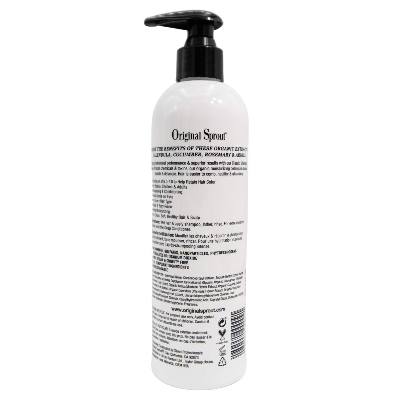 Original Sprout Classic Shampoo. Sulfate Free Shampoo for Classic Hair Care. 12 oz (2 pack) (Packaging May Vary)