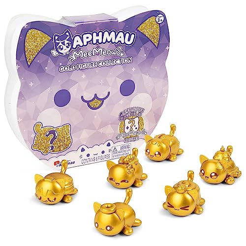 Aphmau Mystery MeeMeow Figure Multi Pack – Gold Collection, Exclusive Gold Figure Collection, Collectible Mini Figures Mystery Box, Official Merch