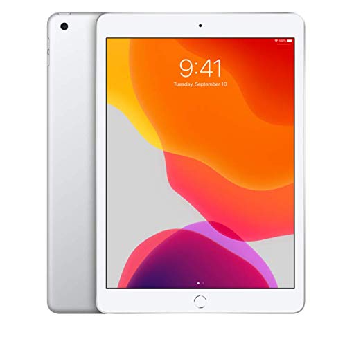 Apple iPad 10.2 Inch (2019) Wi-Fi + Cellular 128 GB - Silver (Renewed)