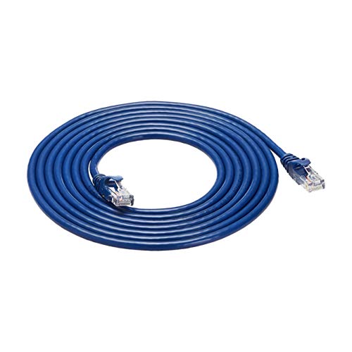 Amazon Basics Snagless RJ45 Cat-6 Ethernet Patch Internet Cable - 10-Foot, Blue, 5-Pack